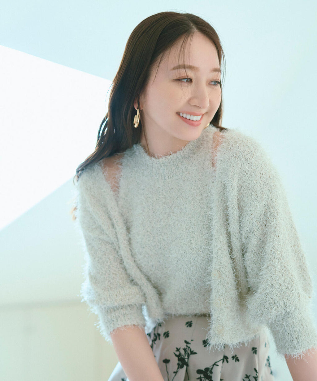 ラメフェザーアンサンブル | NATURAL BEAUTY BASIC（ナチュラルビューティーベーシック） ｜【公式】通販mix.tokyo（ミックスドットトウキョウ）