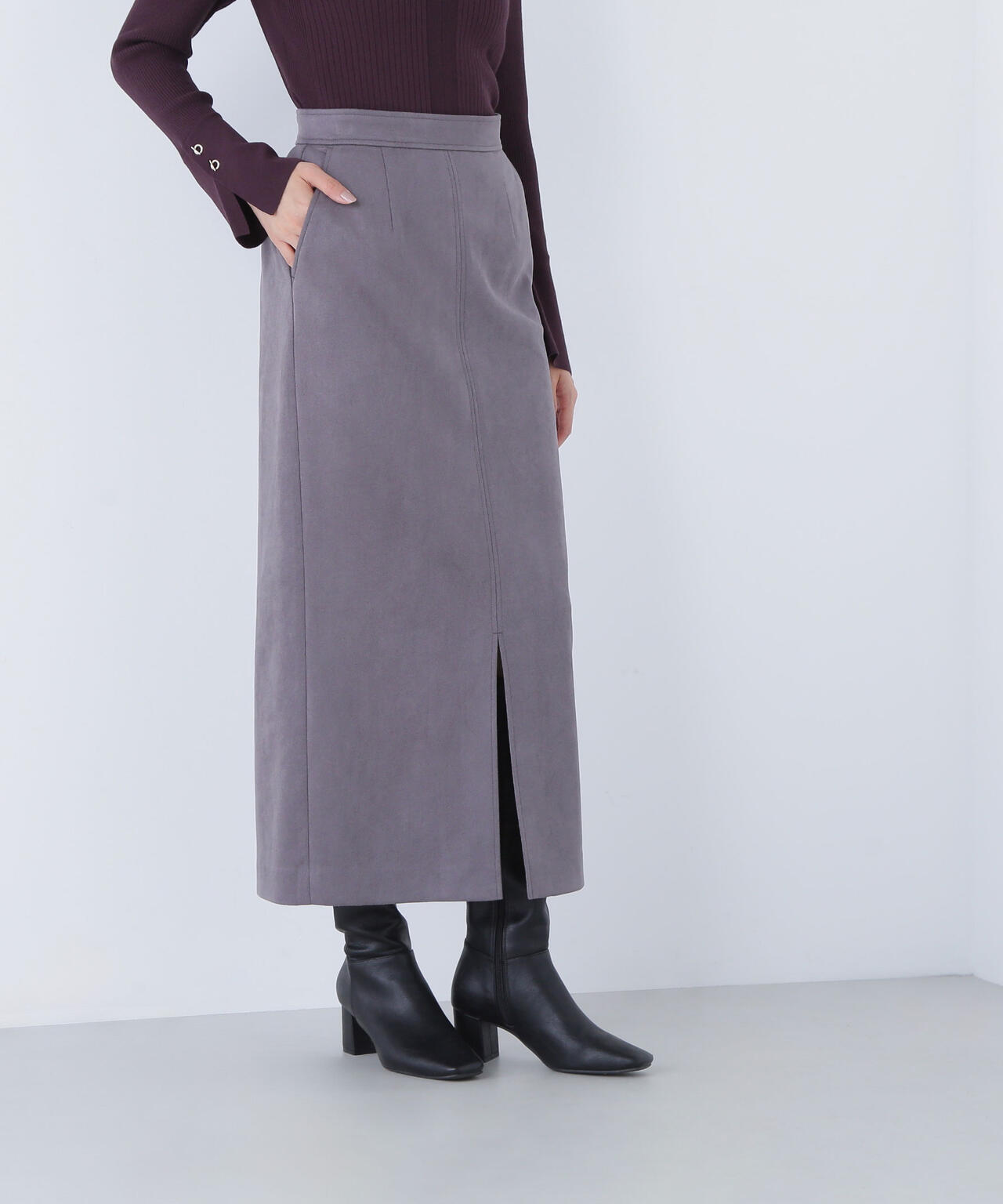 フェイクスエードシリーズ スリットスカート | NATURAL BEAUTY BASIC