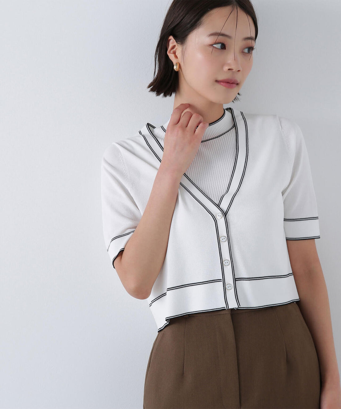 ボトルネックバイカラーアンサンブル | NATURAL BEAUTY BASIC（ナチュラルビューティーベーシック） ｜【公式】通販mix ...