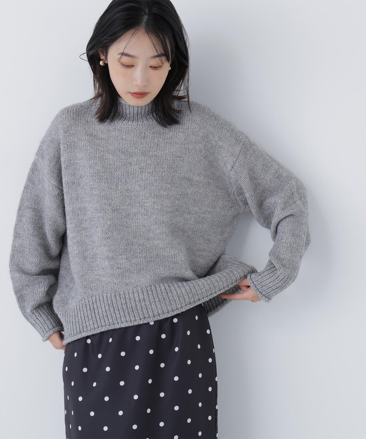 ナチュラルビューティーベーシック（NATURAL BEAUTY BASIC）/ロールネックニットブルオーバー ロールネックニットブルオーバー | NATURAL BEAUTY BASIC（ナチュラル