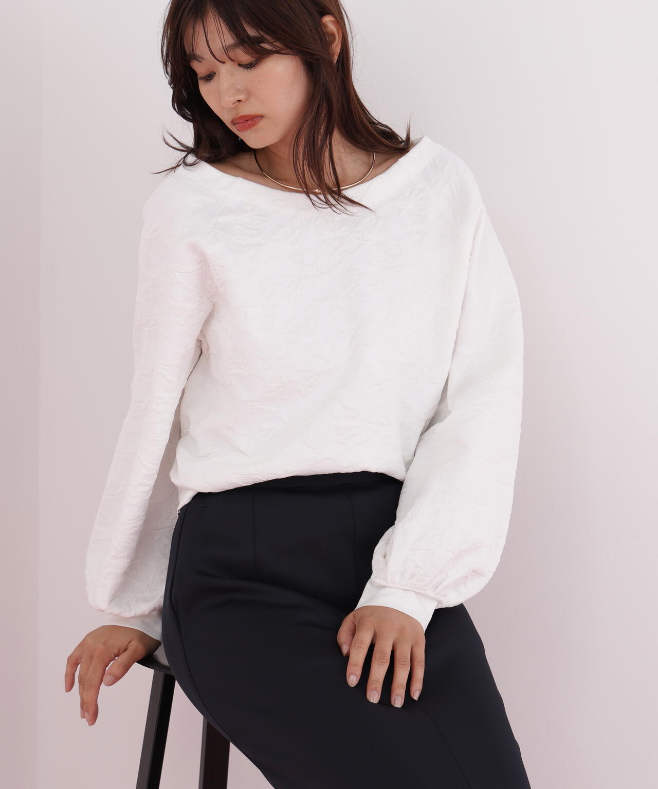 ニットジャガードVネックプルオーバー | PINKY&DIANNE（ピンキー