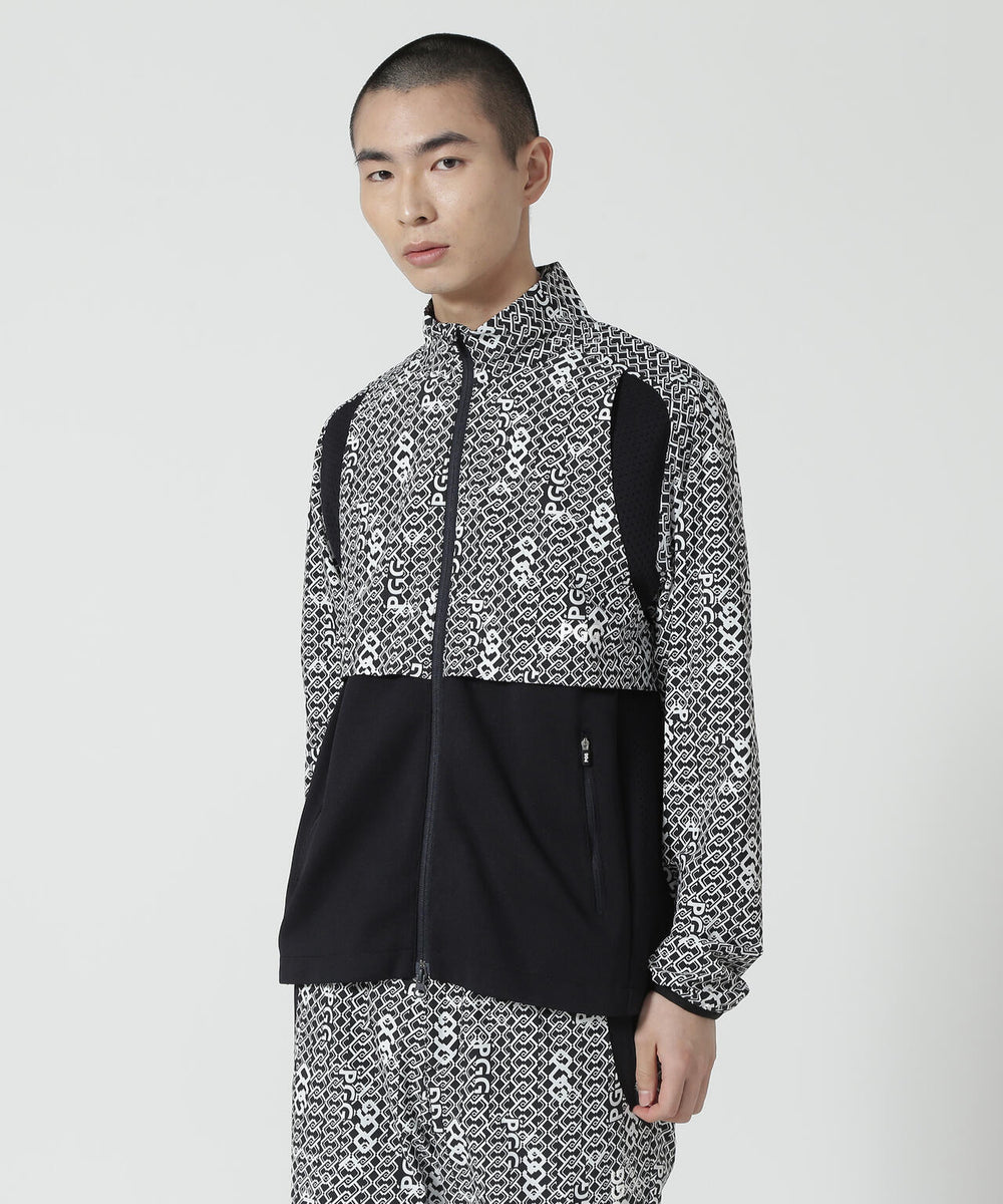 【PGG】【直営店舗&公式オンライン限定】Nyストレッチラチネコンビブルゾン ＜PGG繋ぎ柄＞ (MENS) | PEARLY GATES ...