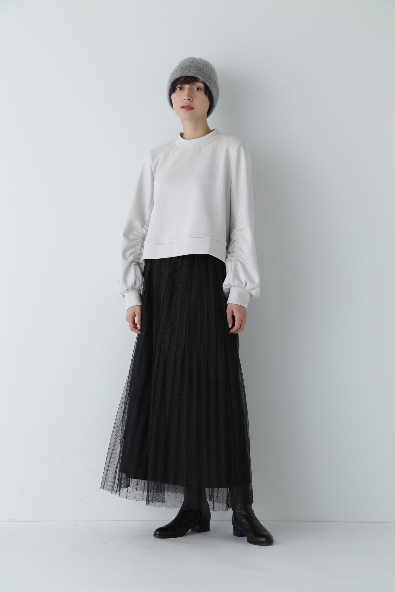 スクエアドットチュールスカート | human woman（ヒューマンウーマン