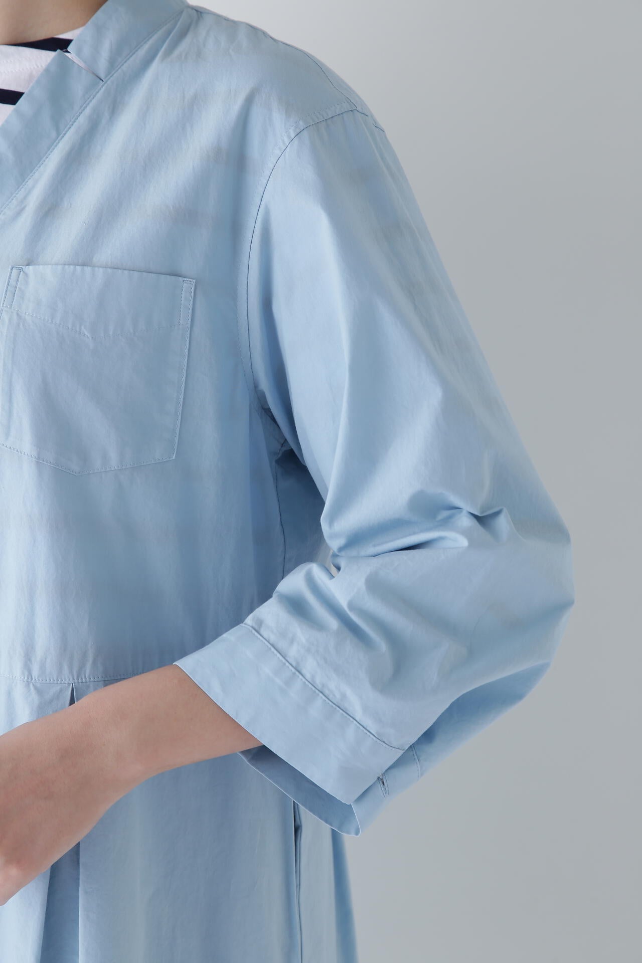 製品染め刻み衿ワンピース | human woman（ヒューマンウーマン