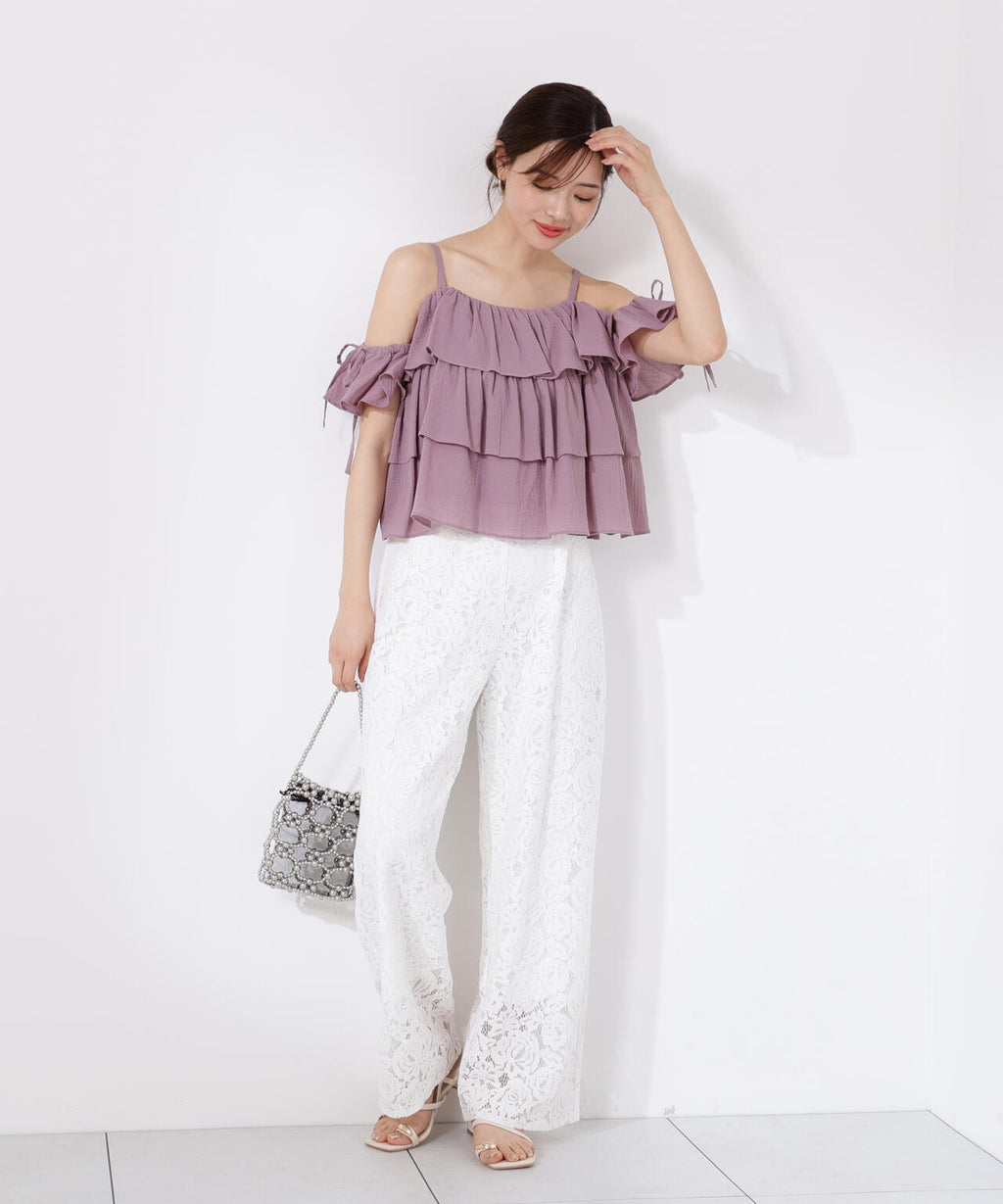 《EDIT COLOGNE》レースワイドパンツ | PROPORTION BODY DRESSING（プロポーションボディドレッシング ...