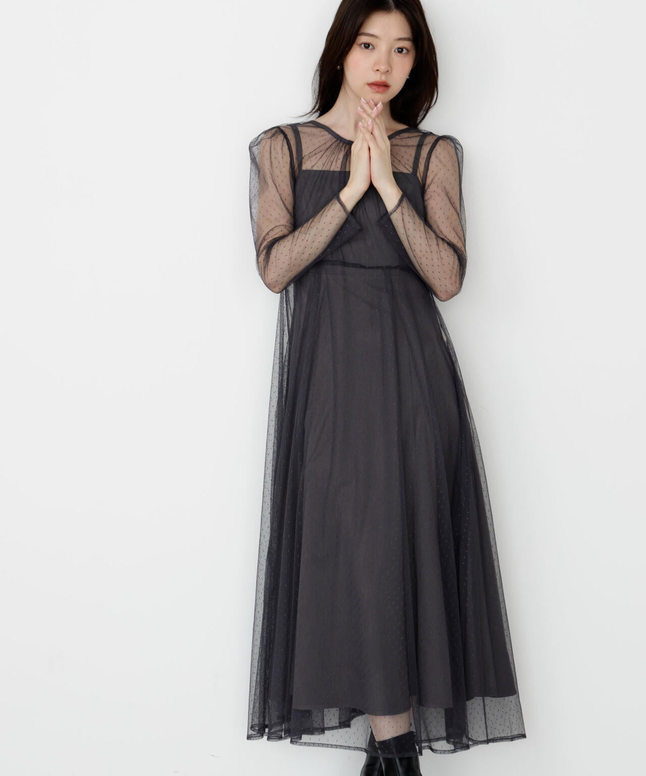 キャミ付きチュールワンピース | PROPORTION BODY DRESSING