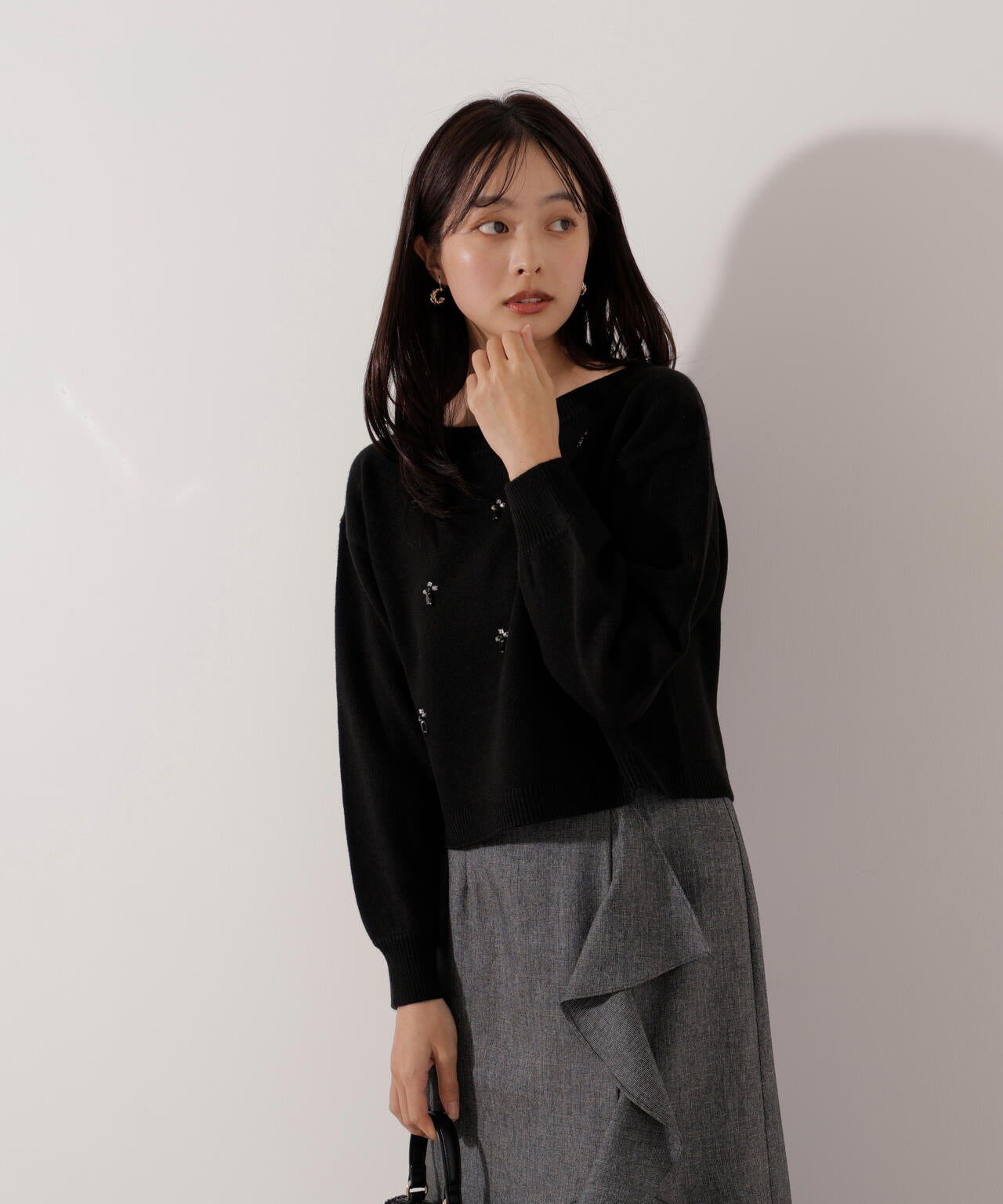 ビジュー付きボックスニット | PROPORTION BODY DRESSING