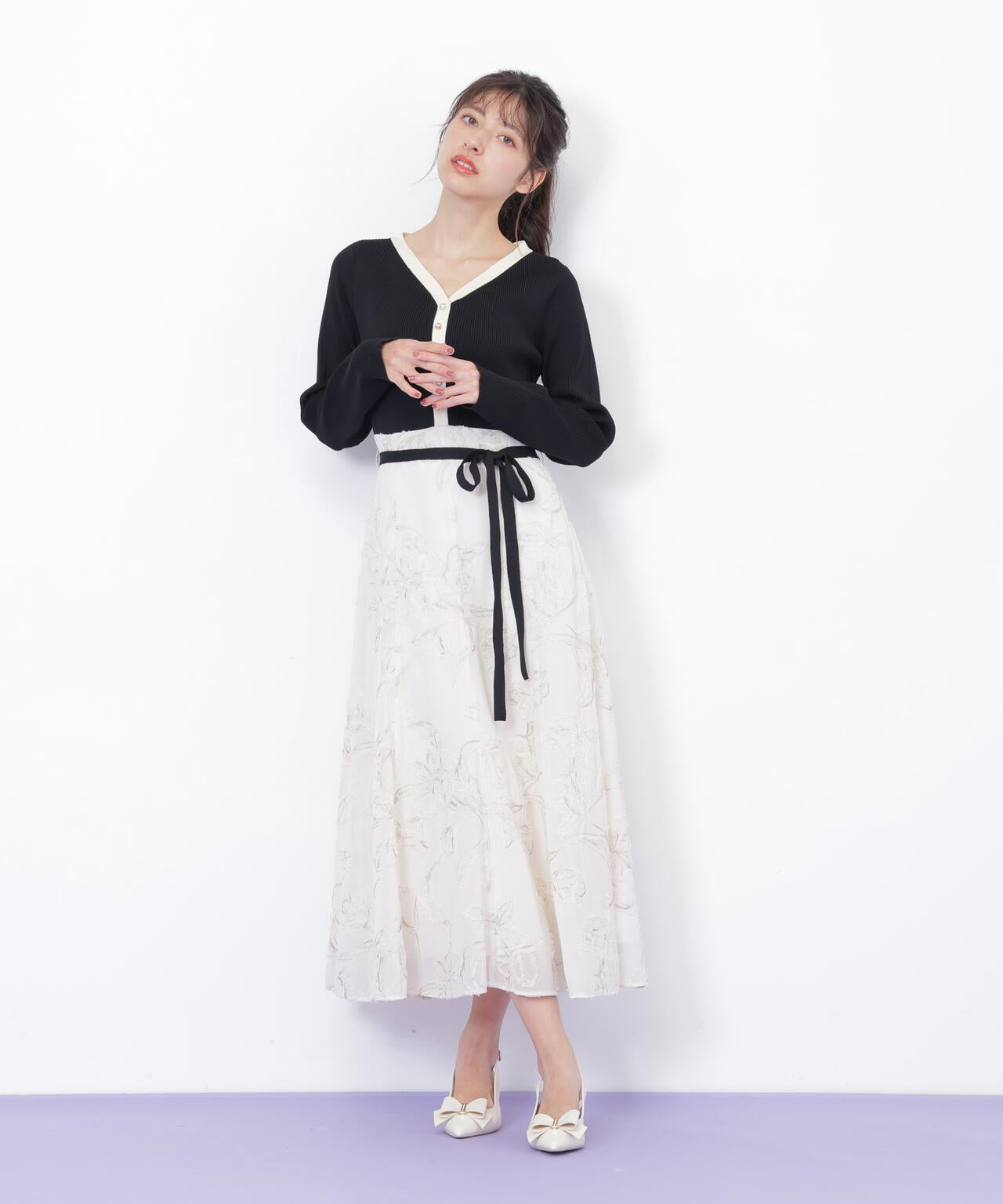 モール刺繍ドッキングニットワンピース | JILL by JILL STUART（ジル