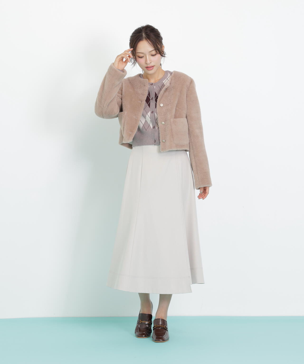 フェイクファーノーカラージャケット | JILL by JILL STUART（ジル