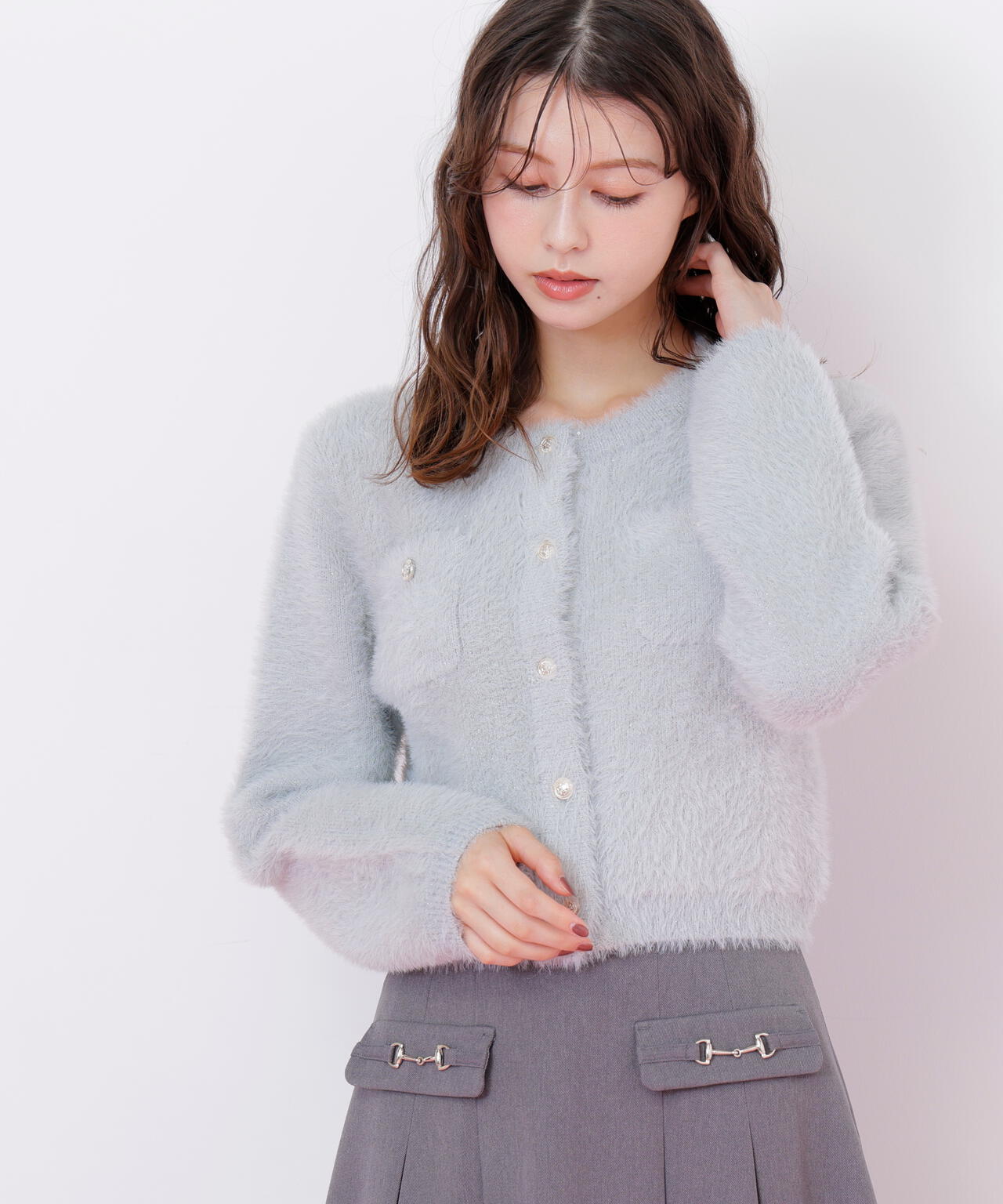 スパンコールフェザーニットジャケット | JILL by JILL STUART（ジル