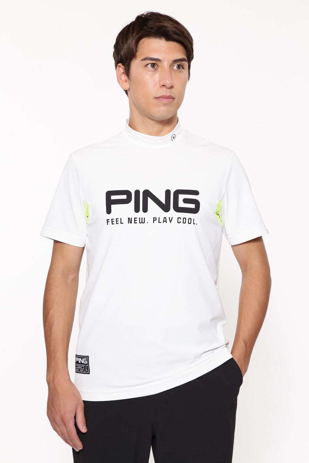 【PING APPAREL】ベア天竺/メッシュ半袖ハイネックカットソー ＜GOLD＞ (MENS) | PING（ピン） ｜【公式】通販mix ...