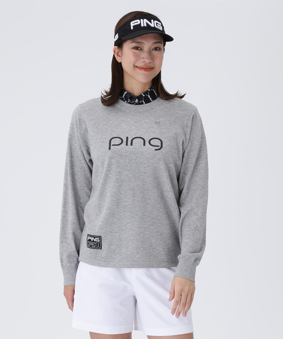 【PING APPAREL】メッシュジャカードクルーネックニット ＜GOLD＞ (LADIES) | PING（ピン） ｜【公式】通販mix ...