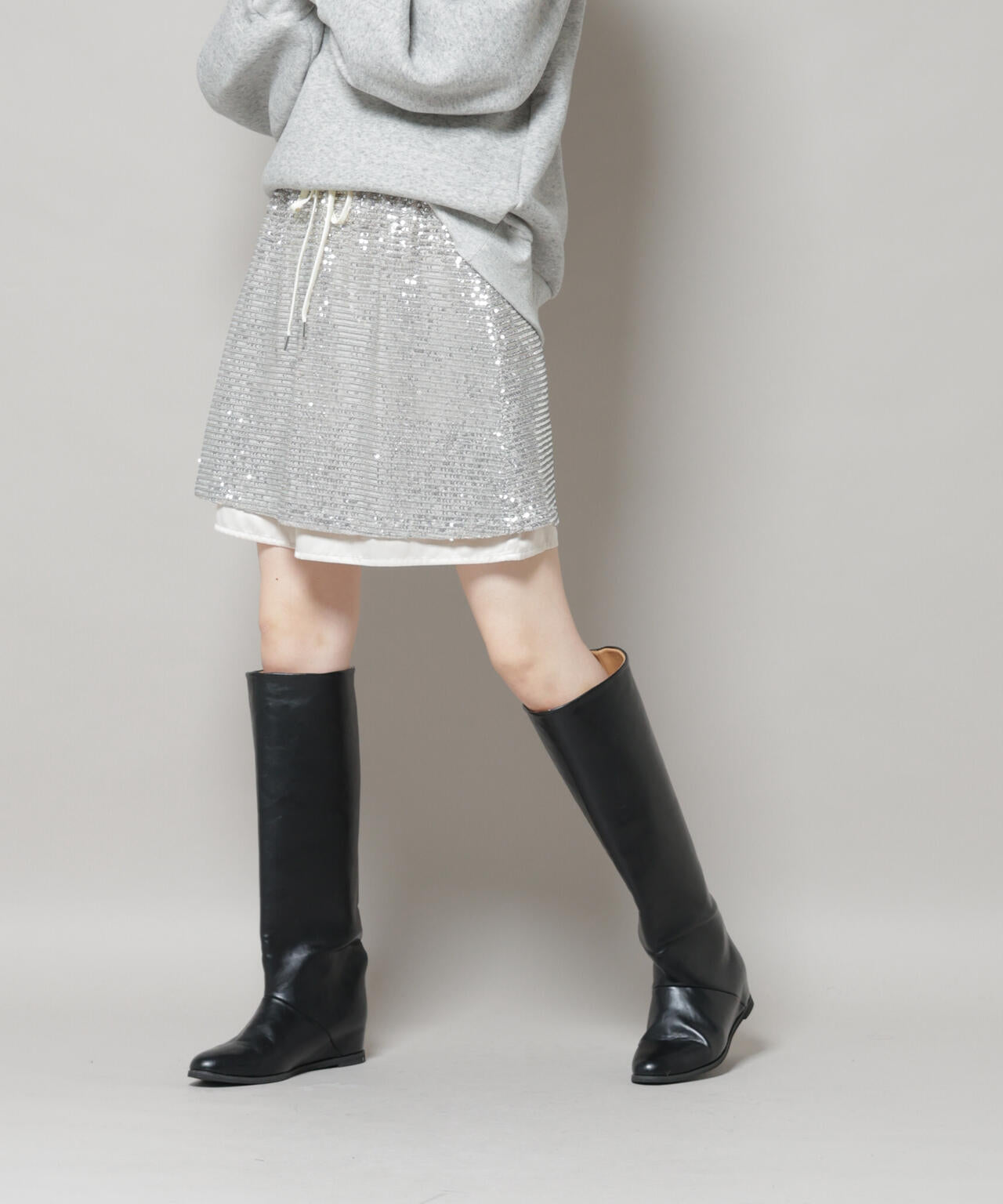 スパンコールミニスカート | NANO universe（ナノ・ユニバース