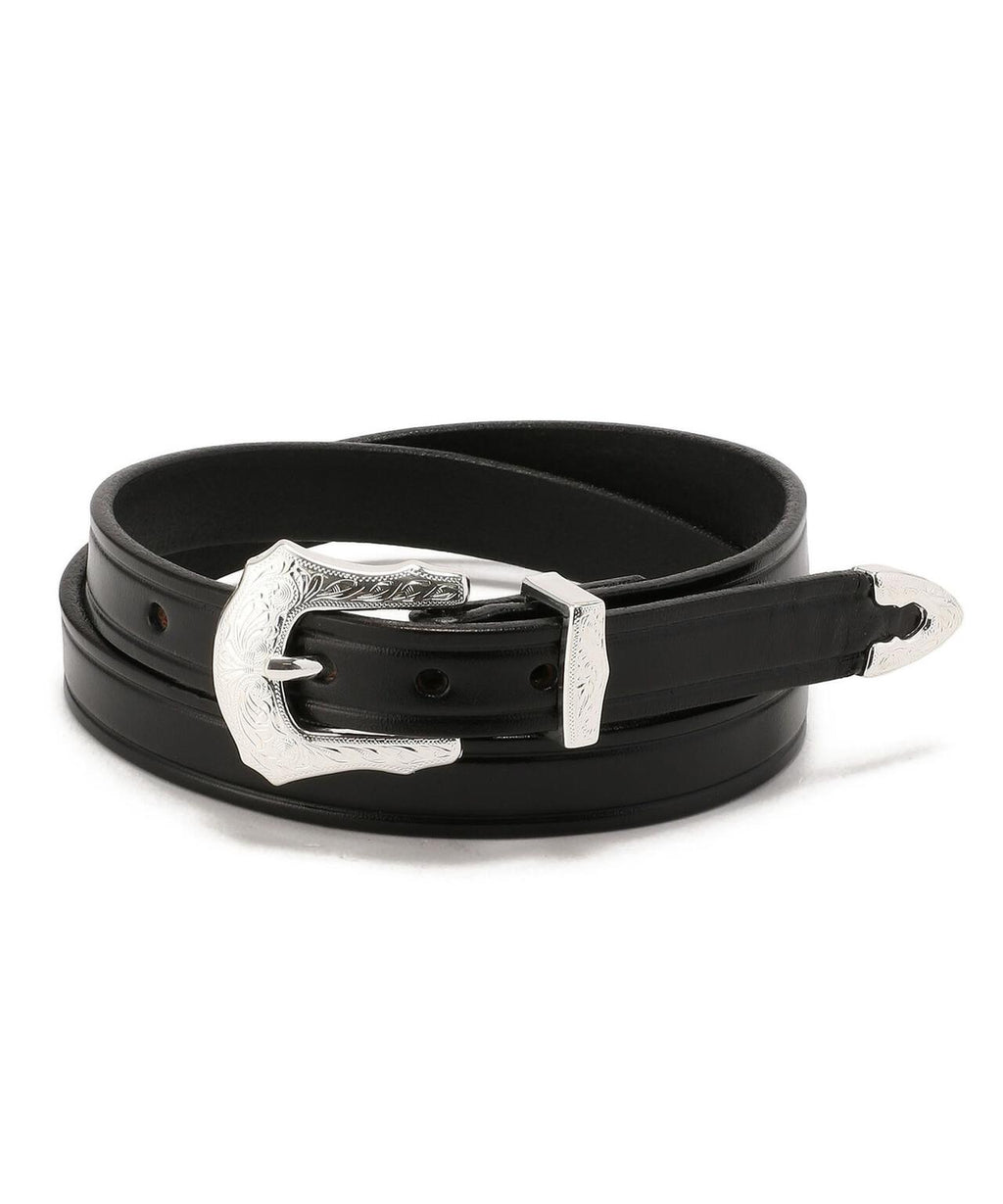 TORY LEATHER 3/4 inch 3-Piece Silver Buckle Set Belt | BEAVER（ビーバー ...