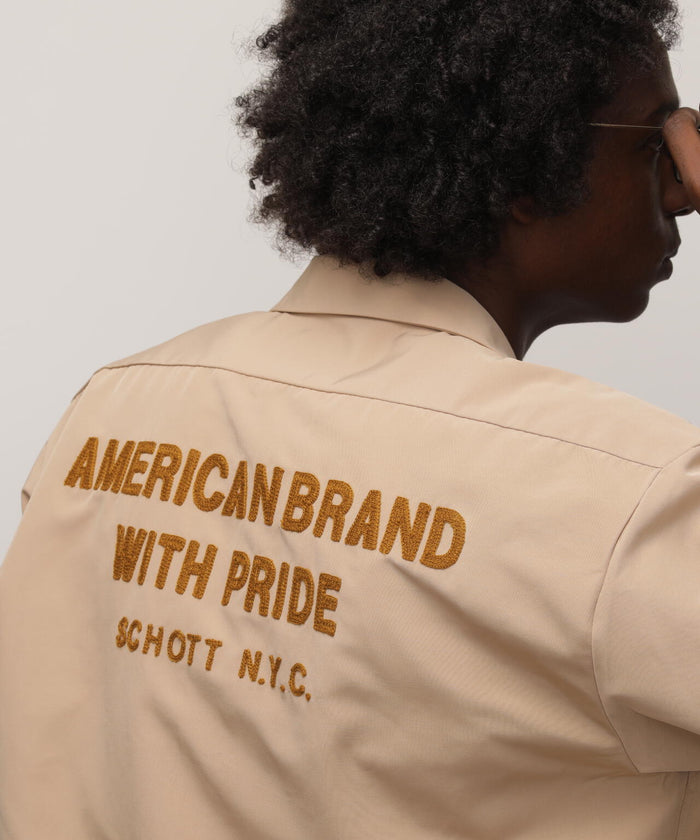 TC WORK SHIRT"AMERICAN BRAND WITH PRIDE EMB"/刺繍ワークシャツ | Schott（ショット ...