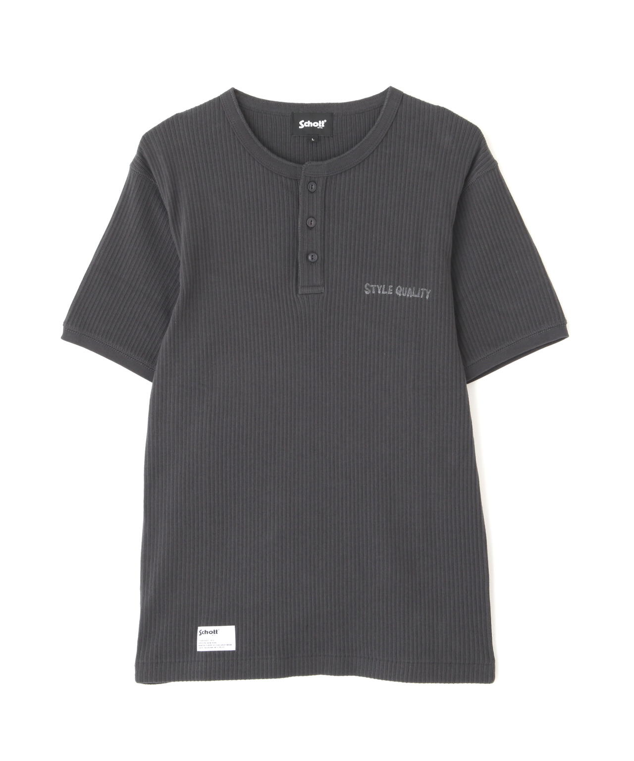 ショット（Schott）/ARMY RIB HENLEY T−SHIRT／アーミーリブ ヘンリーTシャツ ARMY RIB HENLEY T-SHIRT/アーミーリブ ヘンリーTシャツ | Schott