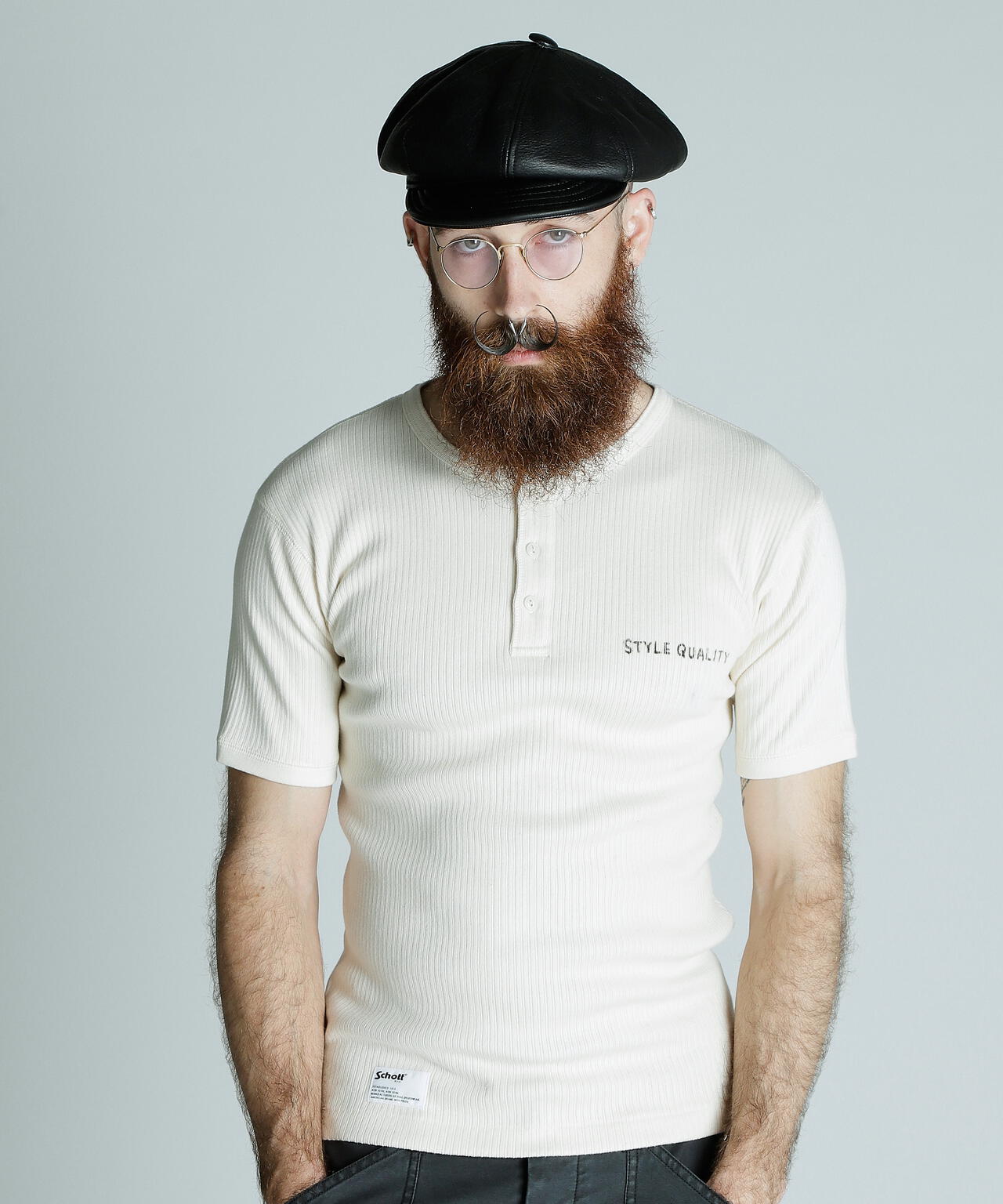 ARMY RIB HENLEY T-SHIRT/アーミーリブ ヘンリーTシャツ | Schott