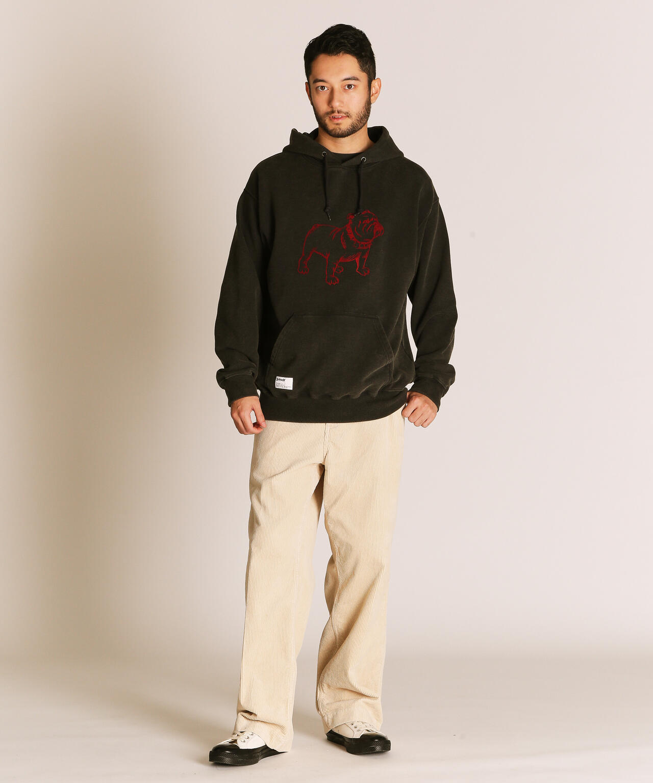 FLOCKY BULLDOG HOODED SWEAT/フロッキーブル パーカー | Schott