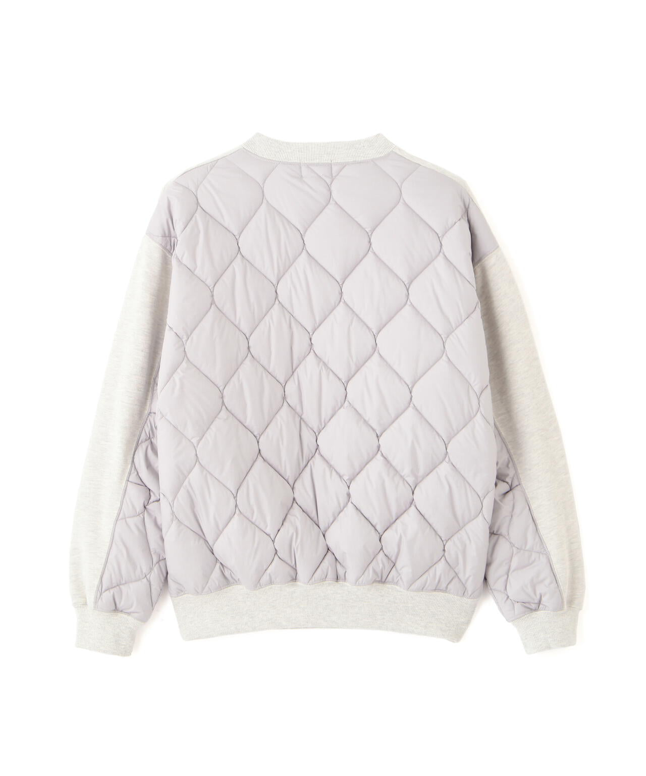 QUILTED COMBI. CREW SWEAT/キルティング コンビ クルースウェット