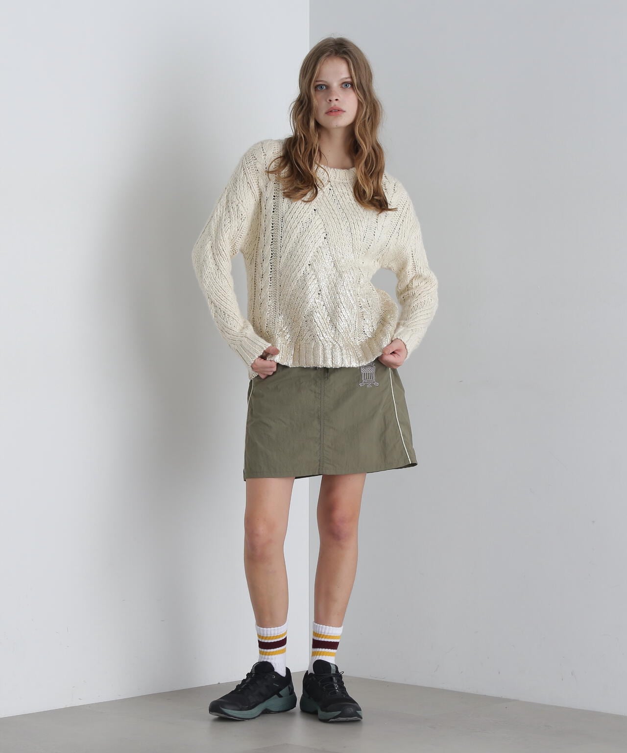 FOIL PRINT KNIT TOPS/箔プリントニットトップス | AVIREX