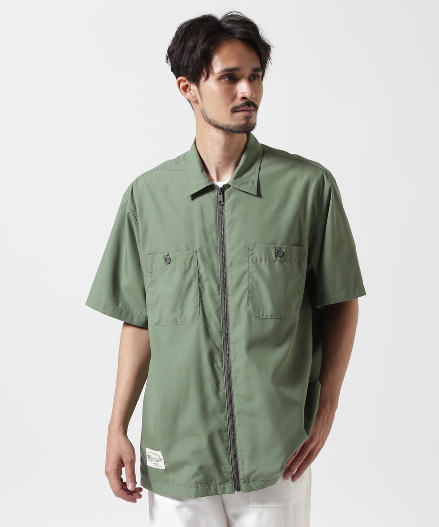 《WEB&DEPOT限定》ZIP UP WORK SHIRT "25" / ジップアップ ワーク半袖シャツ / AVIREX | AVIREX ...