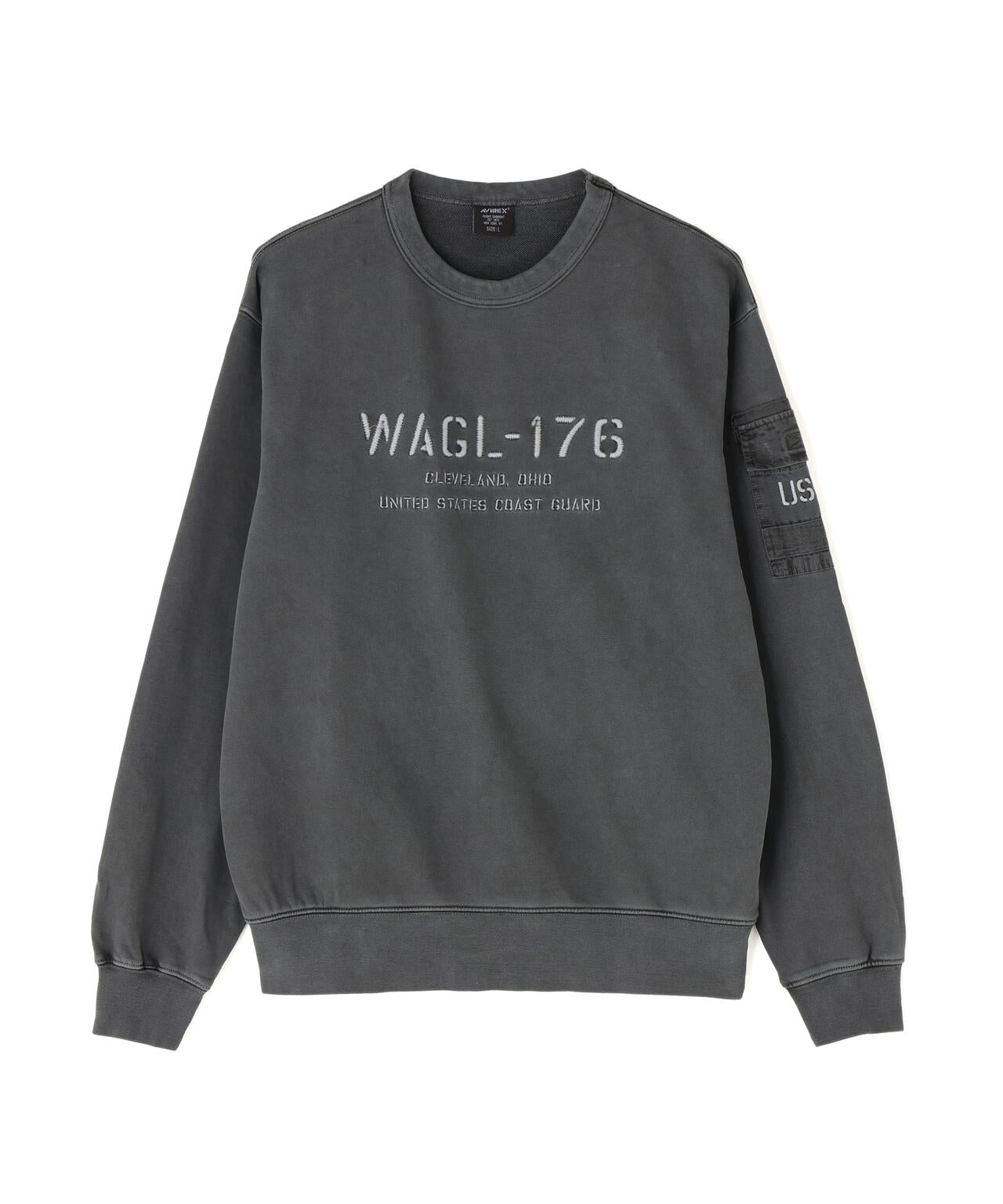 FADED MIL.POCKET CREWNECK SWEAT | AVIREX（アヴィレックス