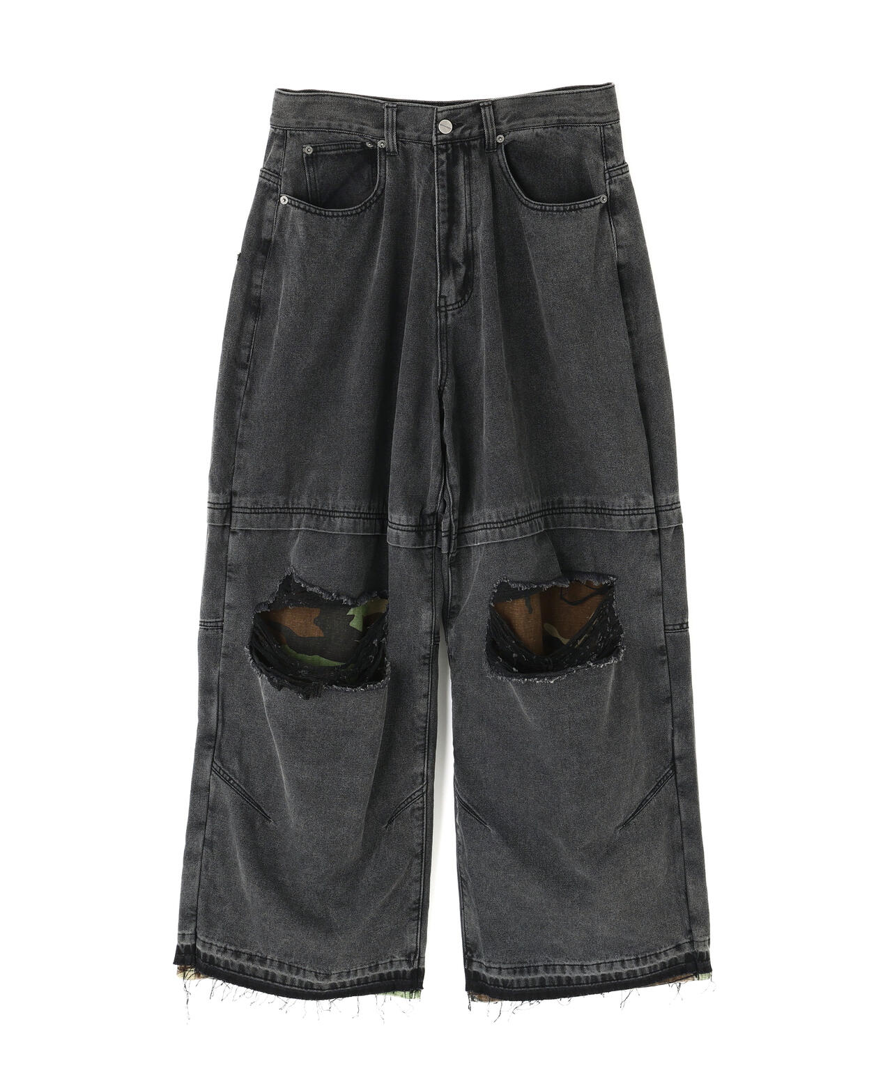 NOT4NERD/ノットフォーナード/CAMO PATCHWORK DENIM PANTS | L.H.P