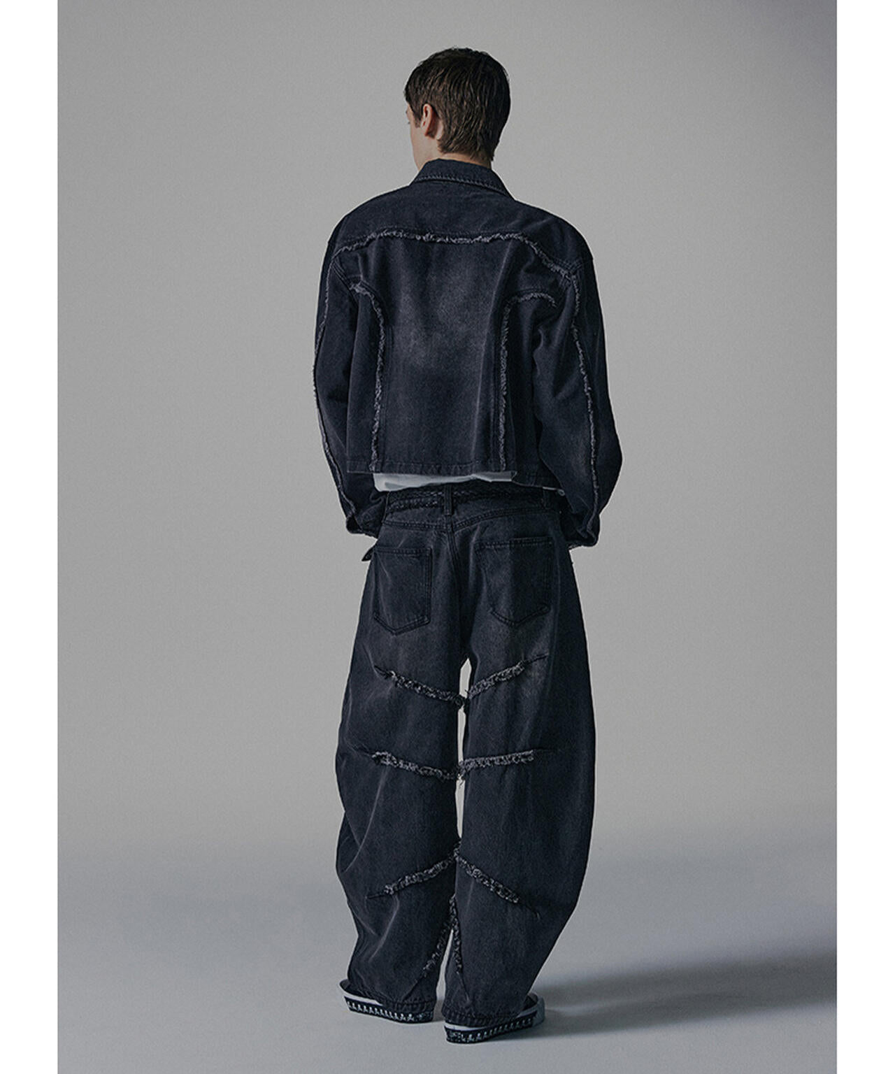 NOT4NERD/ノットフォーナード/CUT OFF CURVED DENIM PANTS | L.H.P