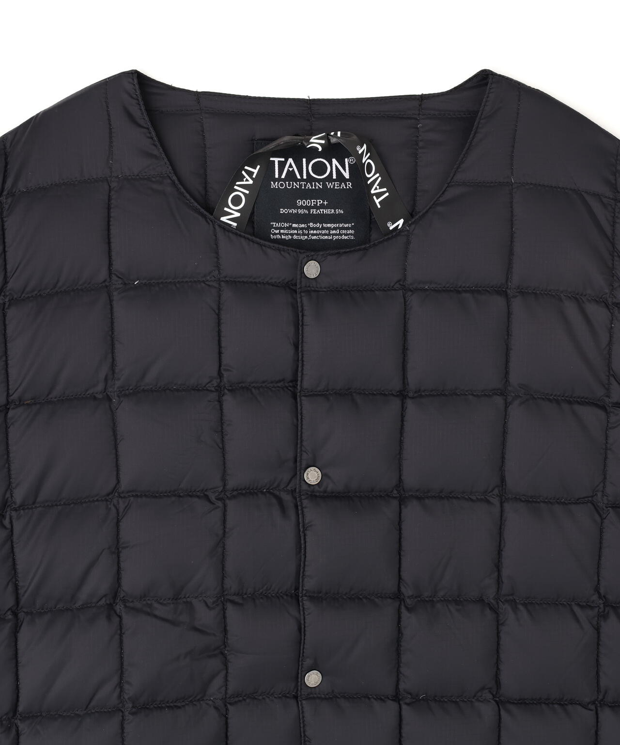 TAION/タイオン/MOUNTAIN ACTIVE CREWNECK LIGHT DOWN VEST【UNISEX