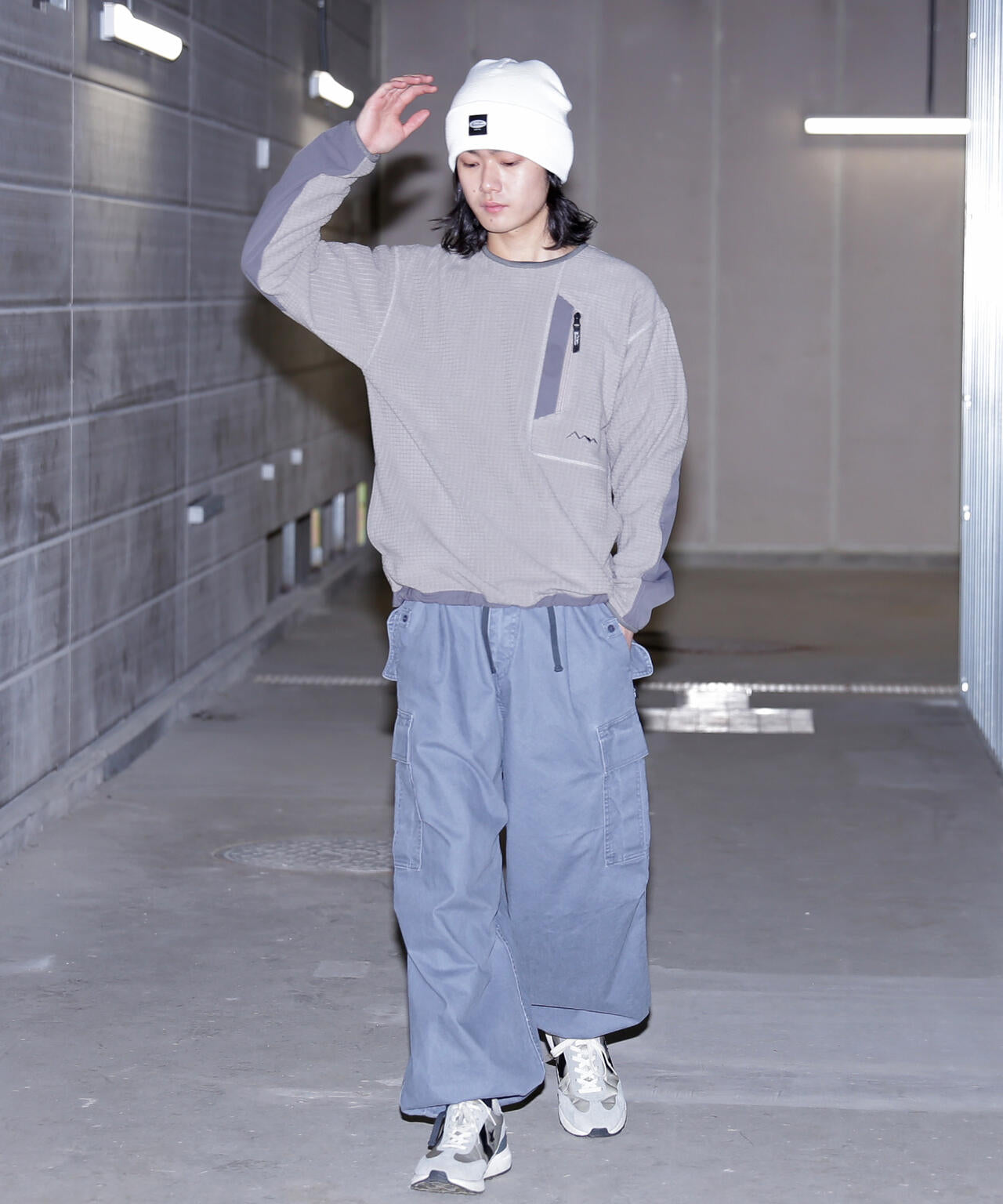 MANASTASH/マナスタッシュ/GRID FLEECE CREW | MANASTASH（マナ