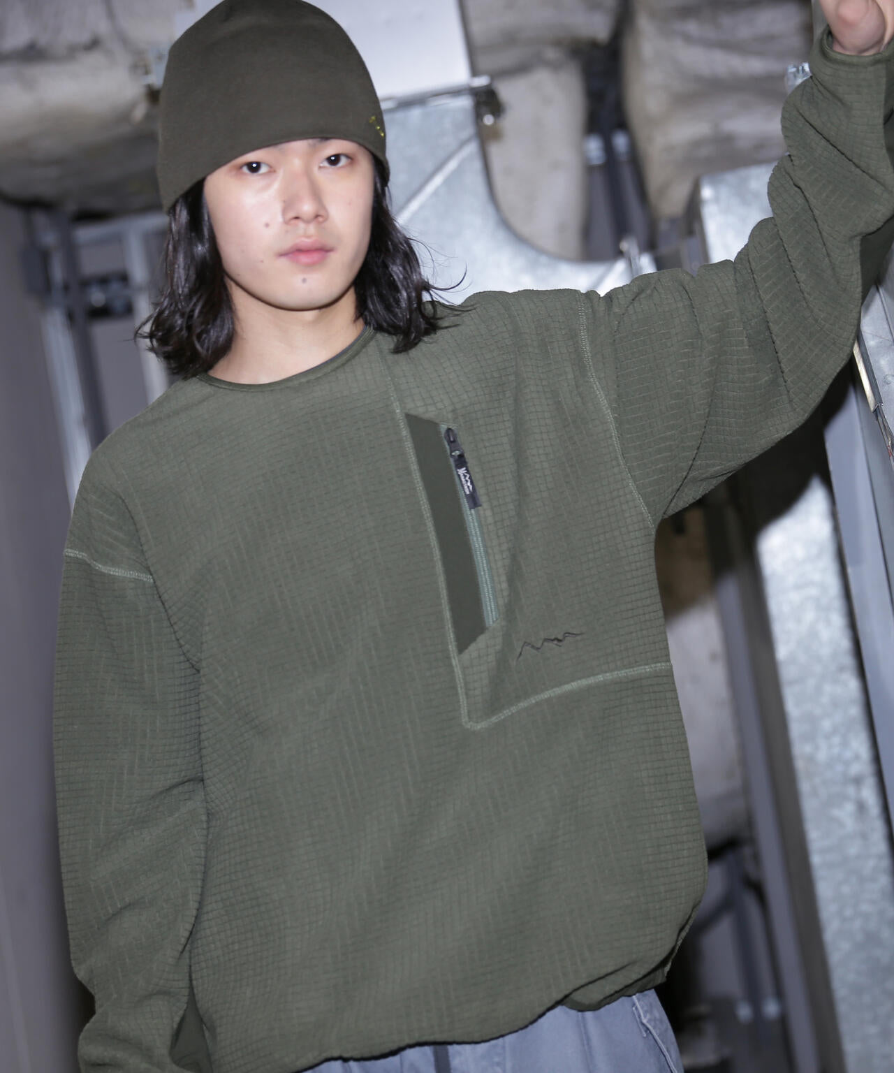 MANASTASH/マナスタッシュ/GRID FLEECE CREW | MANASTASH（マナ